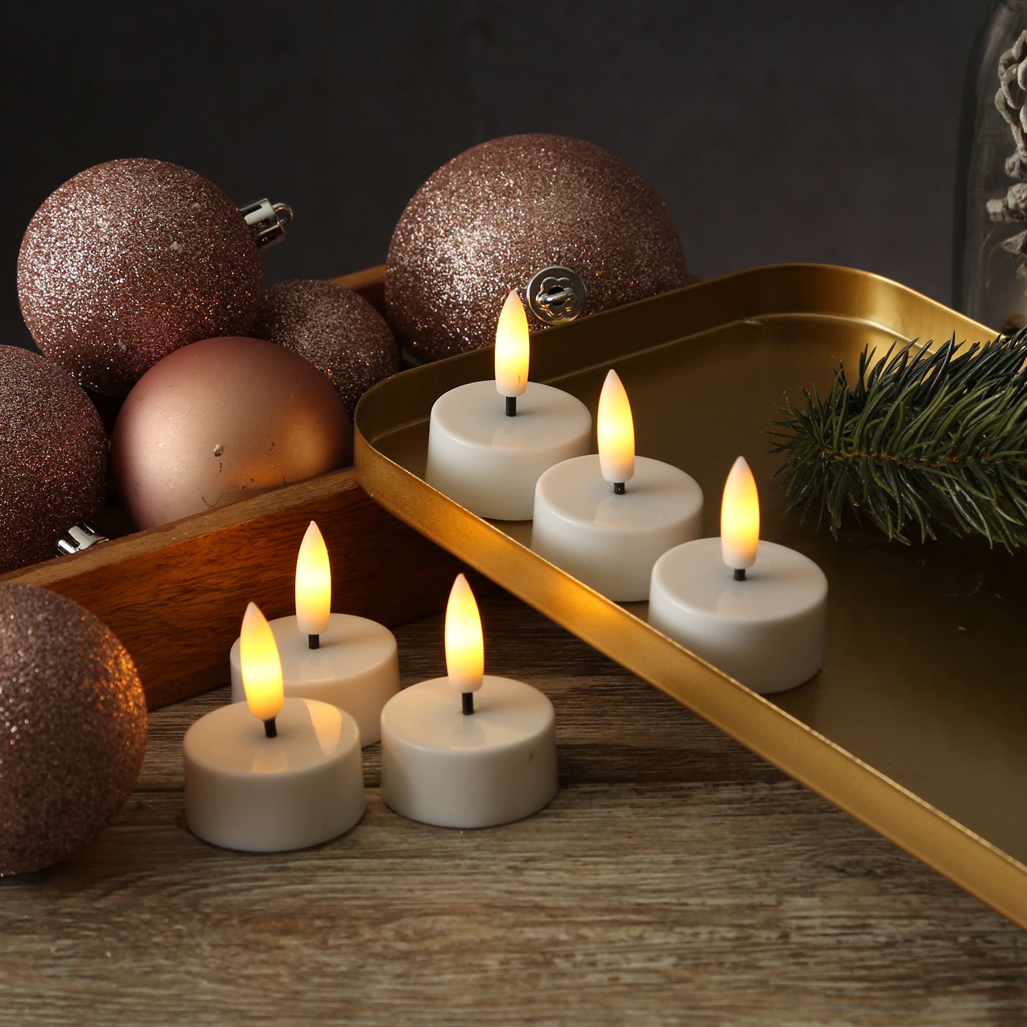 LED Mini Teelichter - Kunststoff - inkl. Batterien - Timer - D: 3,8cm ...