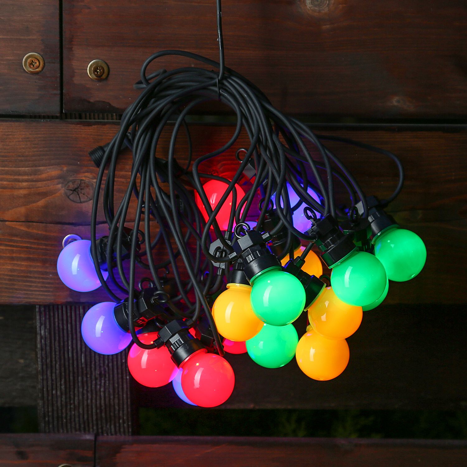 Lichterkette Gluhbirnen Bunt