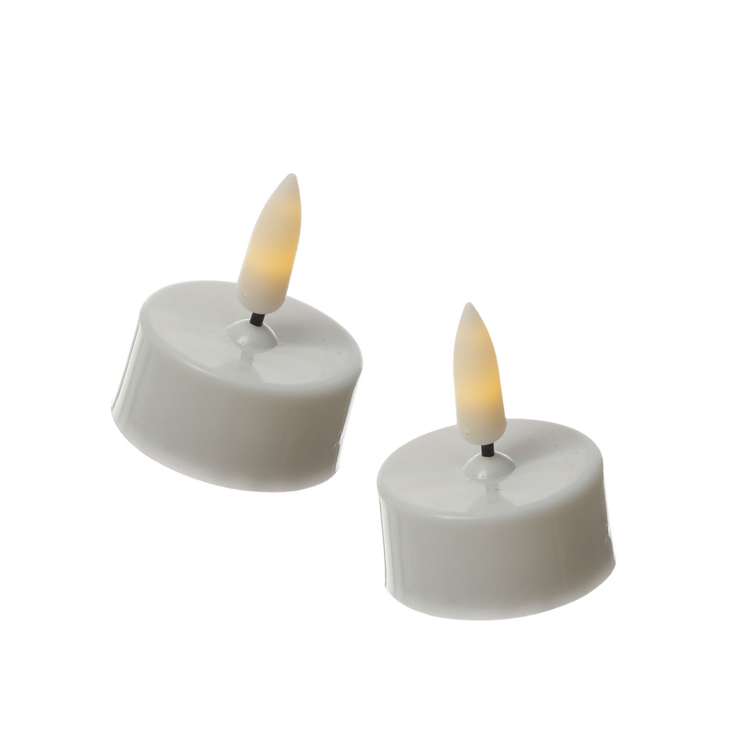 LED Mini Teelichter - Kunststoff - inkl. Batterien - Timer - D: 3,8cm ...